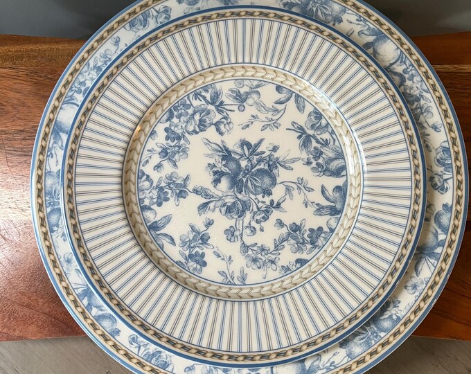 Royal Doulton Provence Bleu Dinnerware Set: Blue & White Plates - Etsy