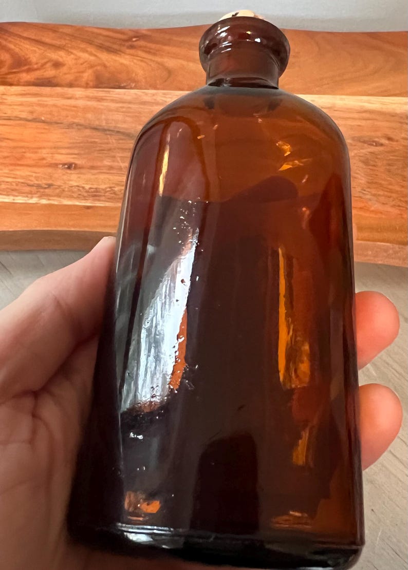 Vintage/antique Medicine Bottle of Cough Syrup With Codeine Amber Glass ...