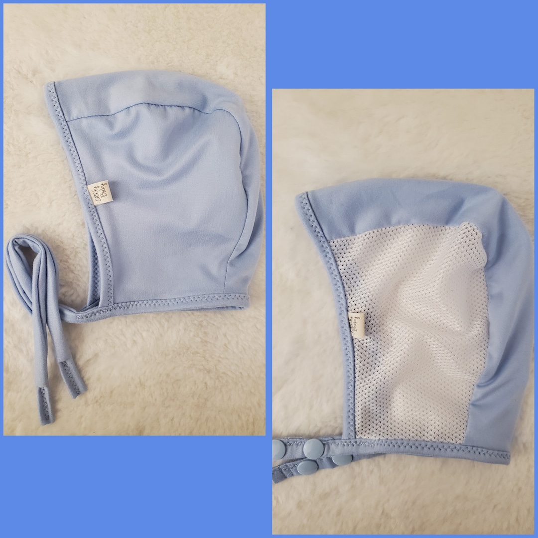 New Light Blue Baby Pilot Hat, Giddy Baby Hat, Hat With Ties or Snaps ...