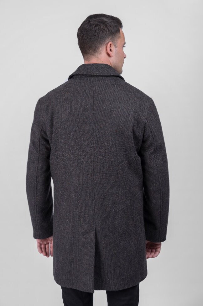 Celtic Tweed Men's Brown Hopsack Tweed City Coat - Etsy