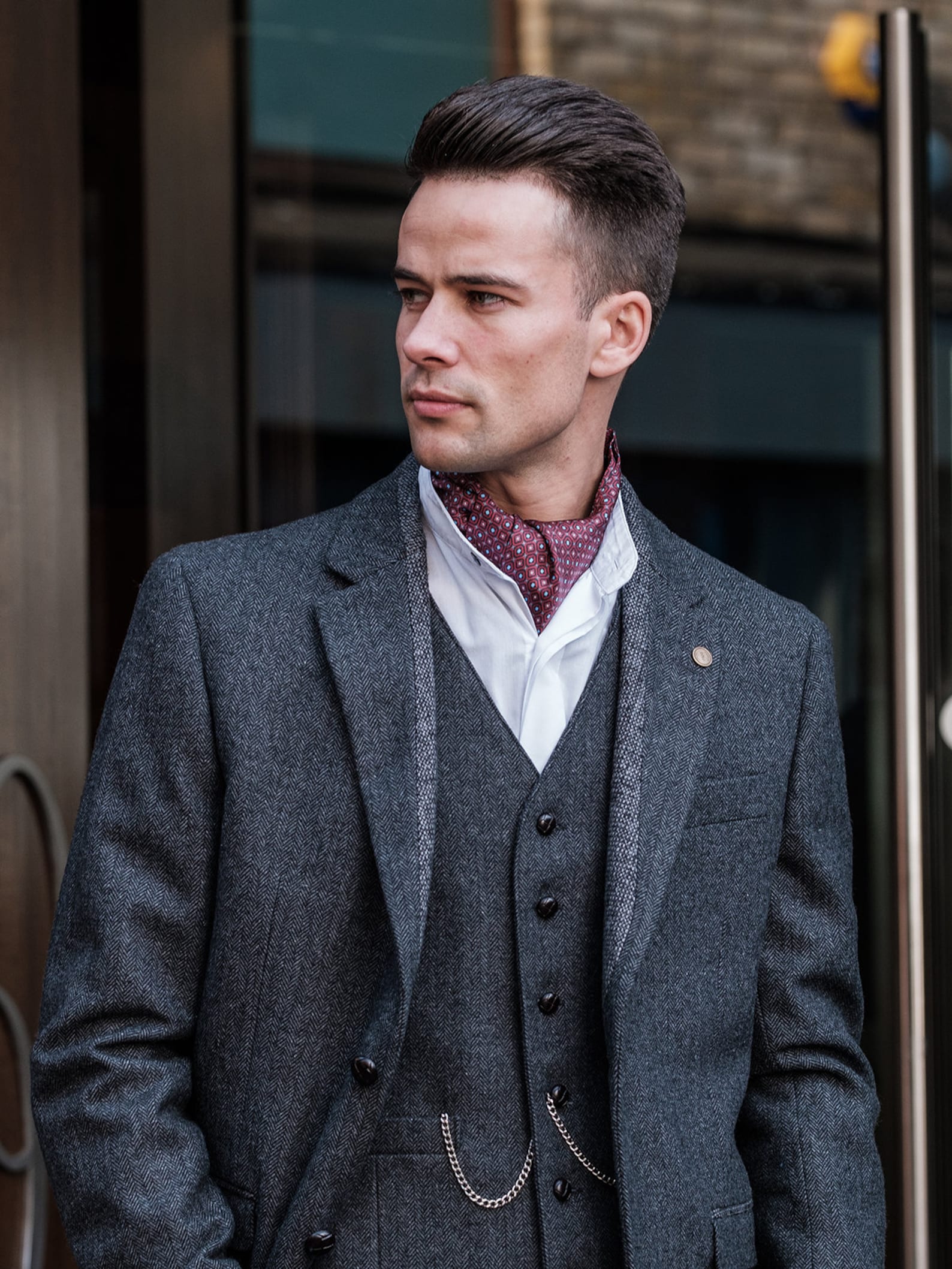 Celtic Tweed Behan Grey Tweed Classic Fit Jacket Handcrafted Bespoke ...