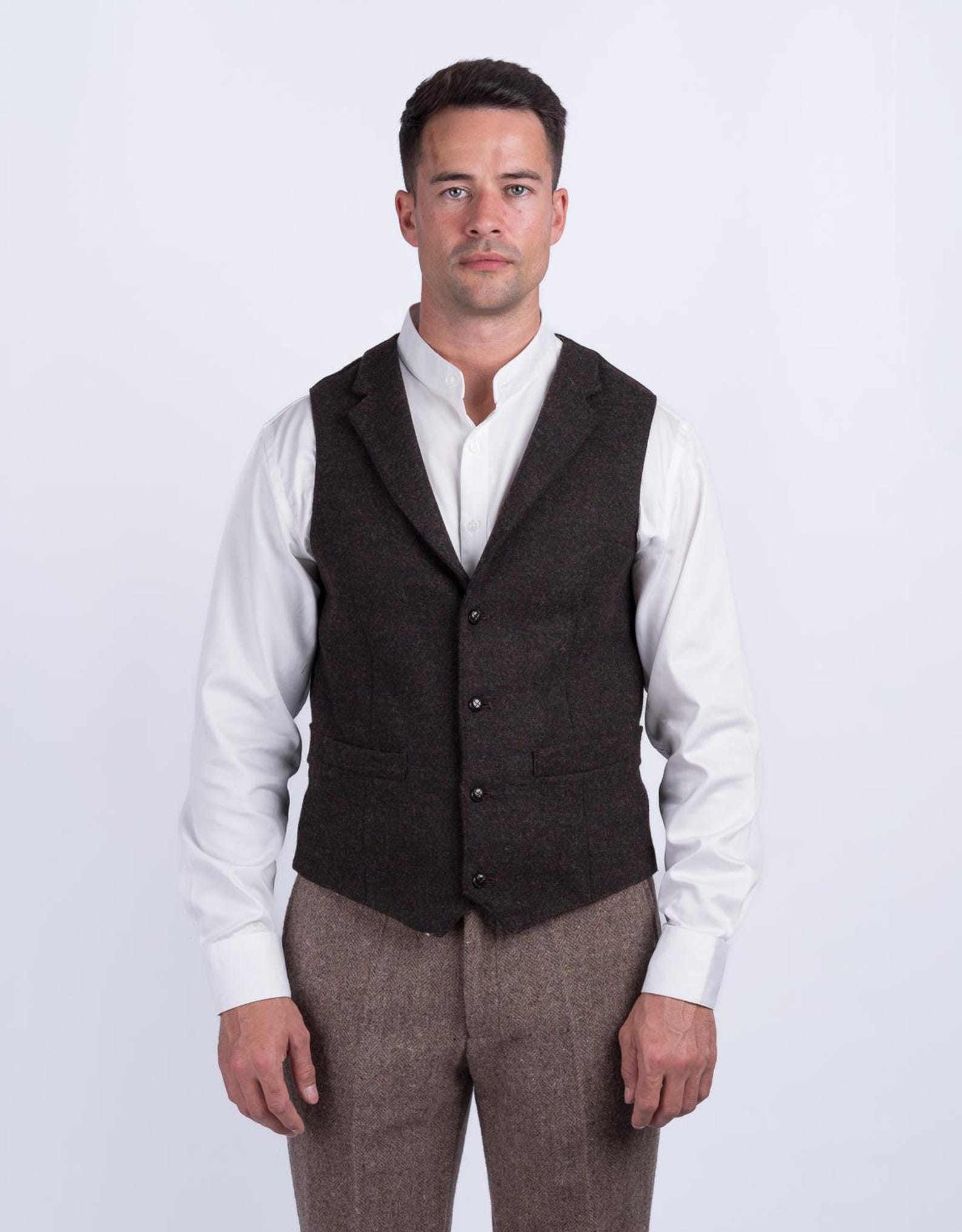 Celtic Tweed | O'ceallaigh Peat Tweed Men's Waistcoat | Handcrafted ...