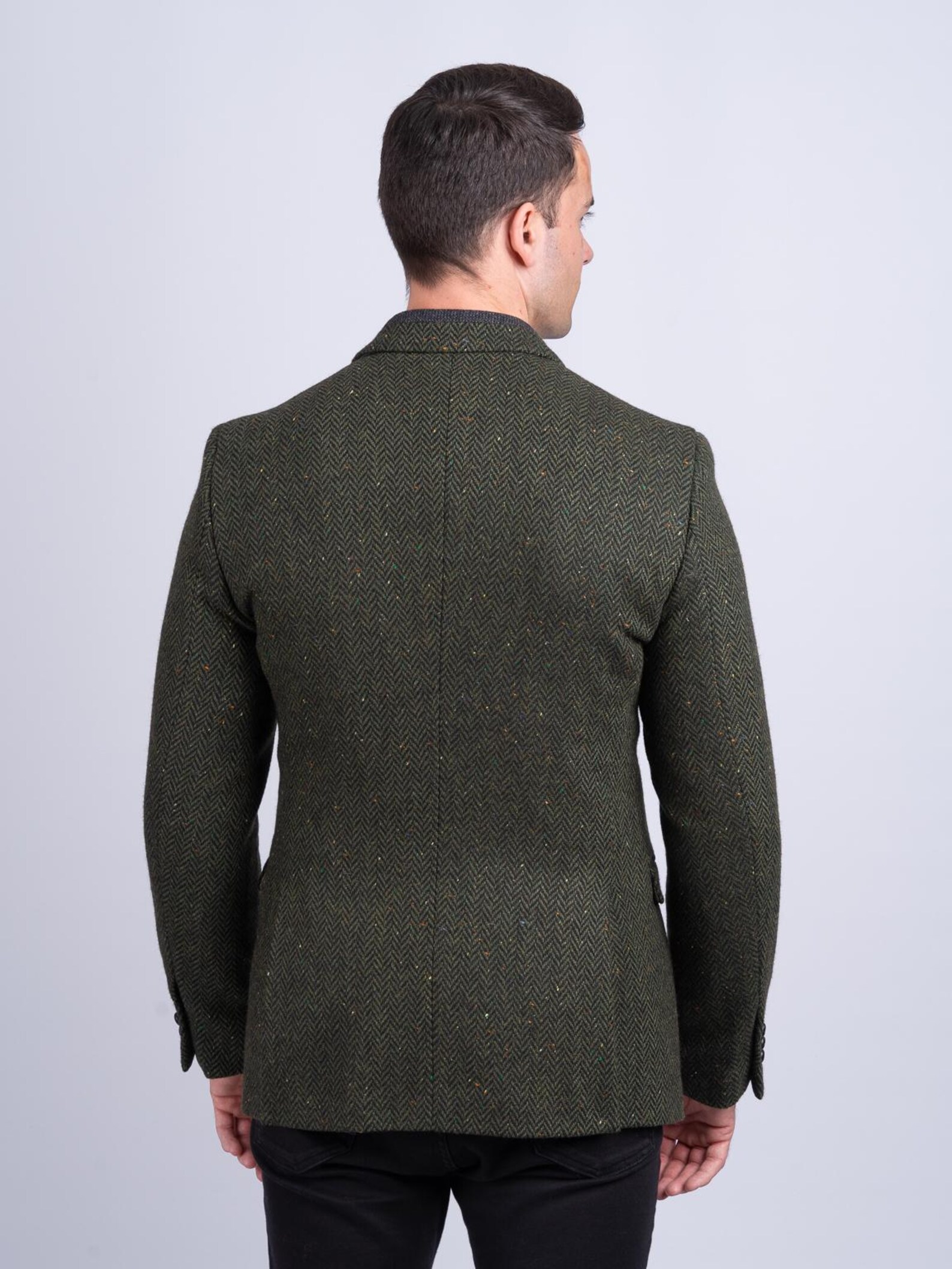 Celtic Tweed | Casement Tweed Jacket | Men’s Green Herringbone Tweed ...