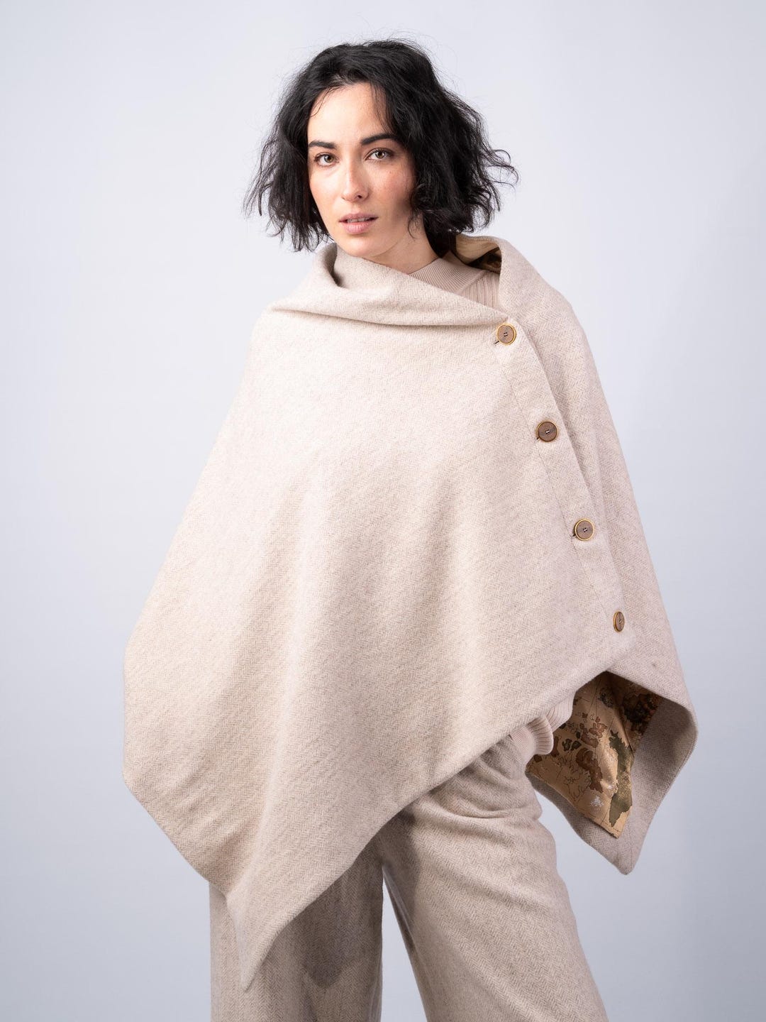 Celtic Tweed | Women's Alpaca Wool Cape | Handmade Irish Made Tweed ...