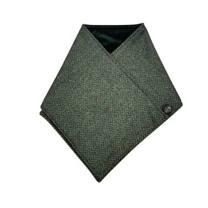 Celtic Tweed | Green Herringbone Tweed Scarf | Tweed Snood | Handmade ...