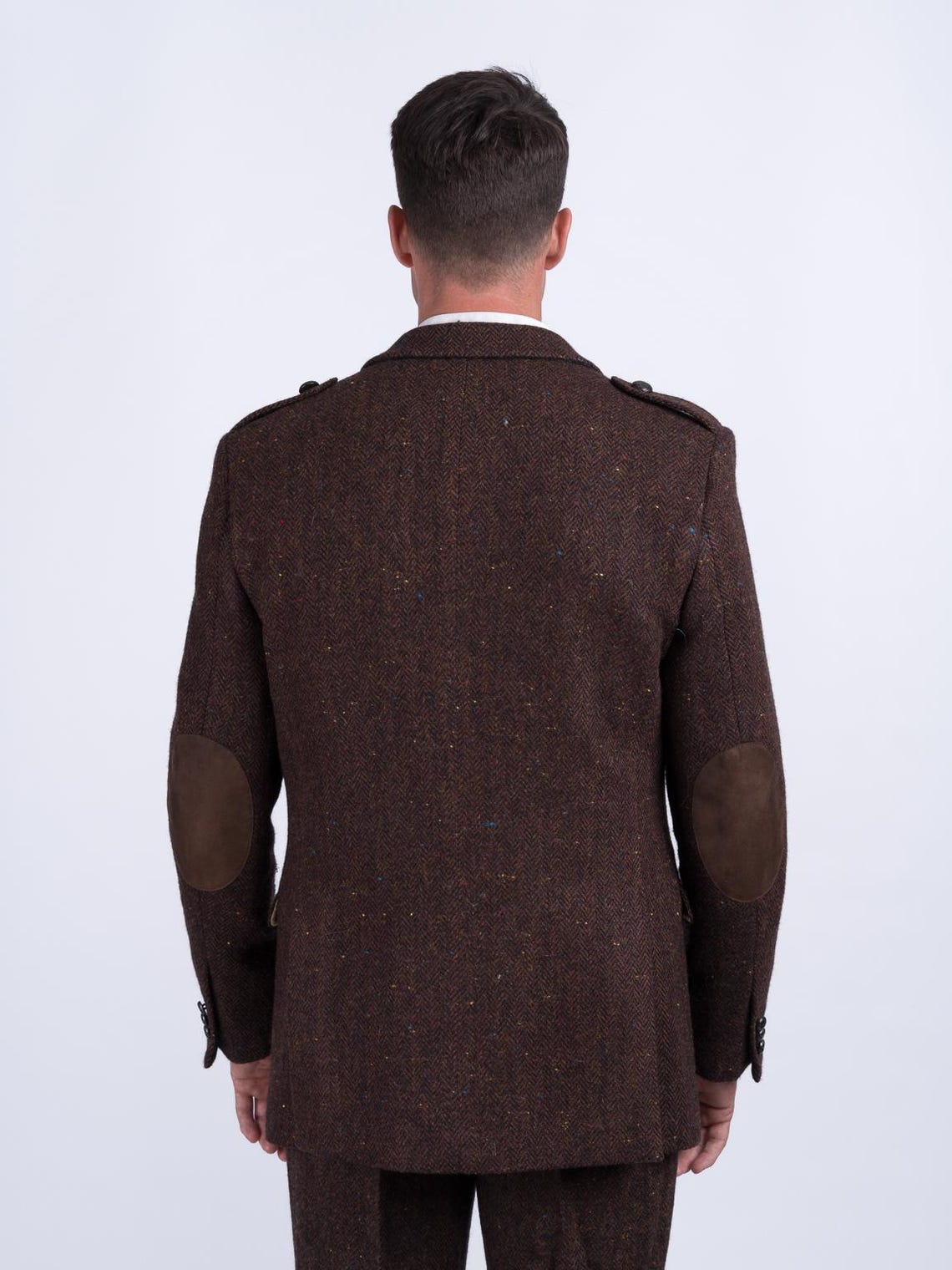 Celtic Tweed | O'brien Brown Herringbone Tweed Blazer | Men’s Tailored ...