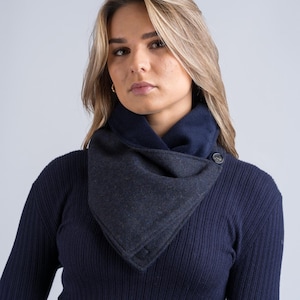 Celtic Tweed | Navy Tweed Scarf | Winter Snood | Cozy Wool Snood Scarf ...