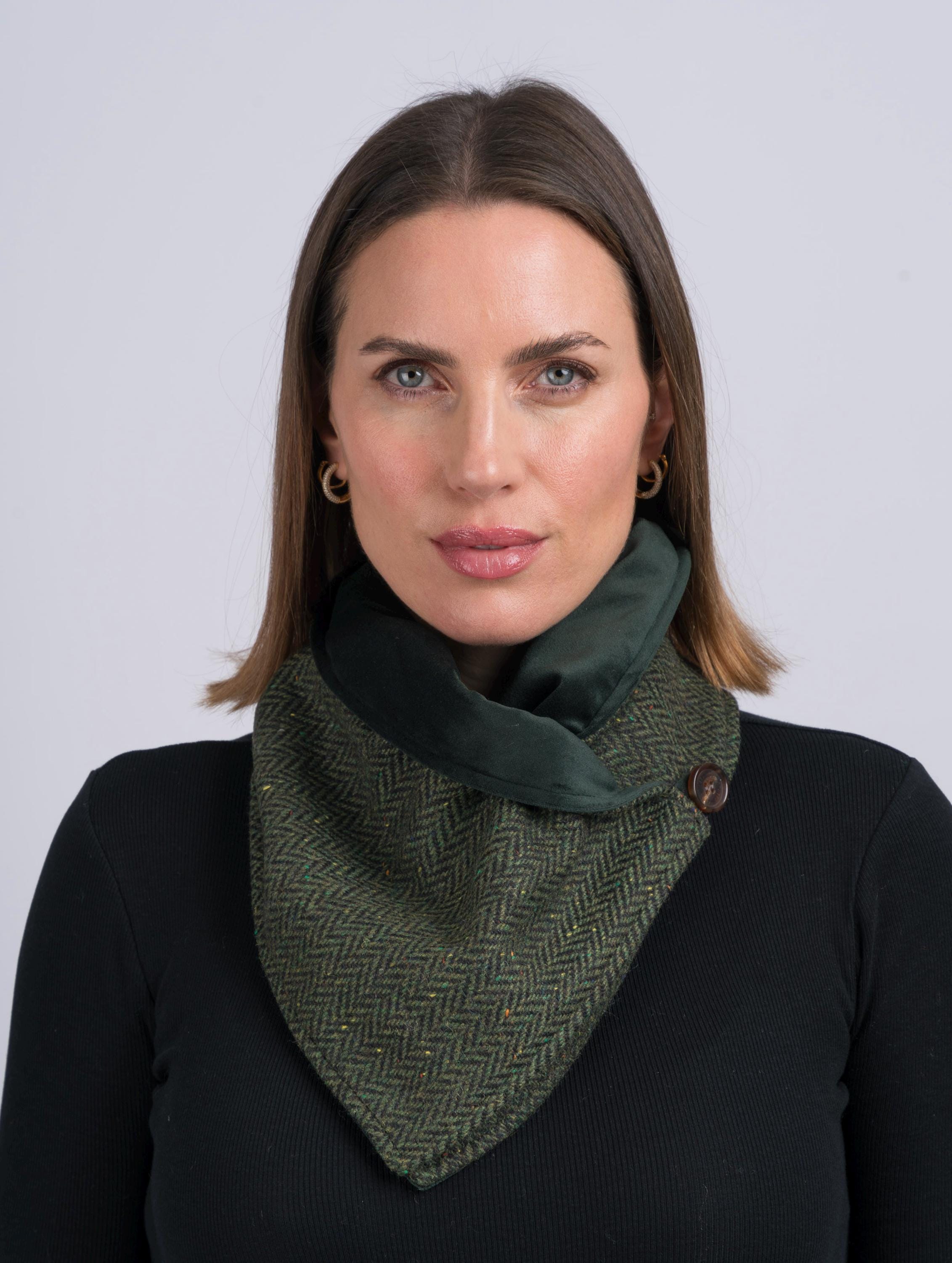 Celtic Tweed | Green Herringbone Tweed Scarf | Tweed Snood | Handmade ...