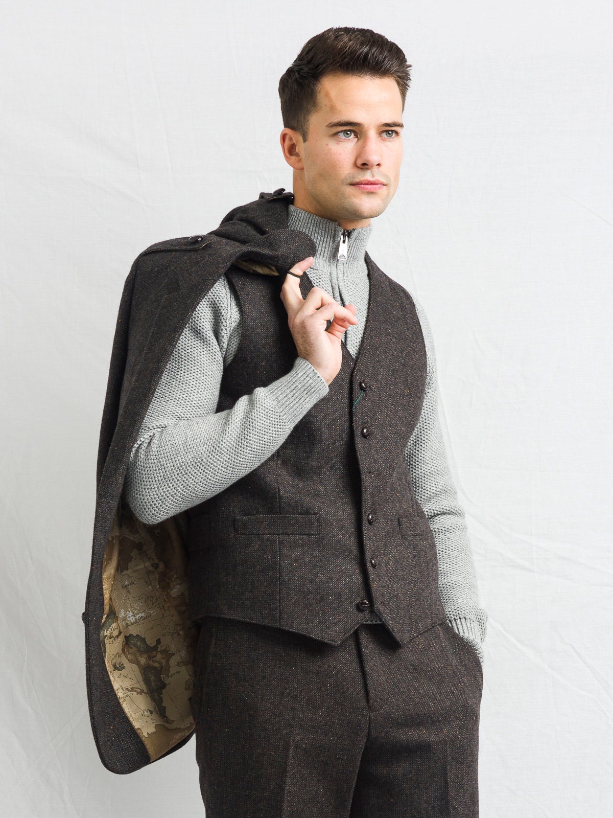 Celtic Tweed Oscar Wilde Tweed Brown Jacket - Etsy