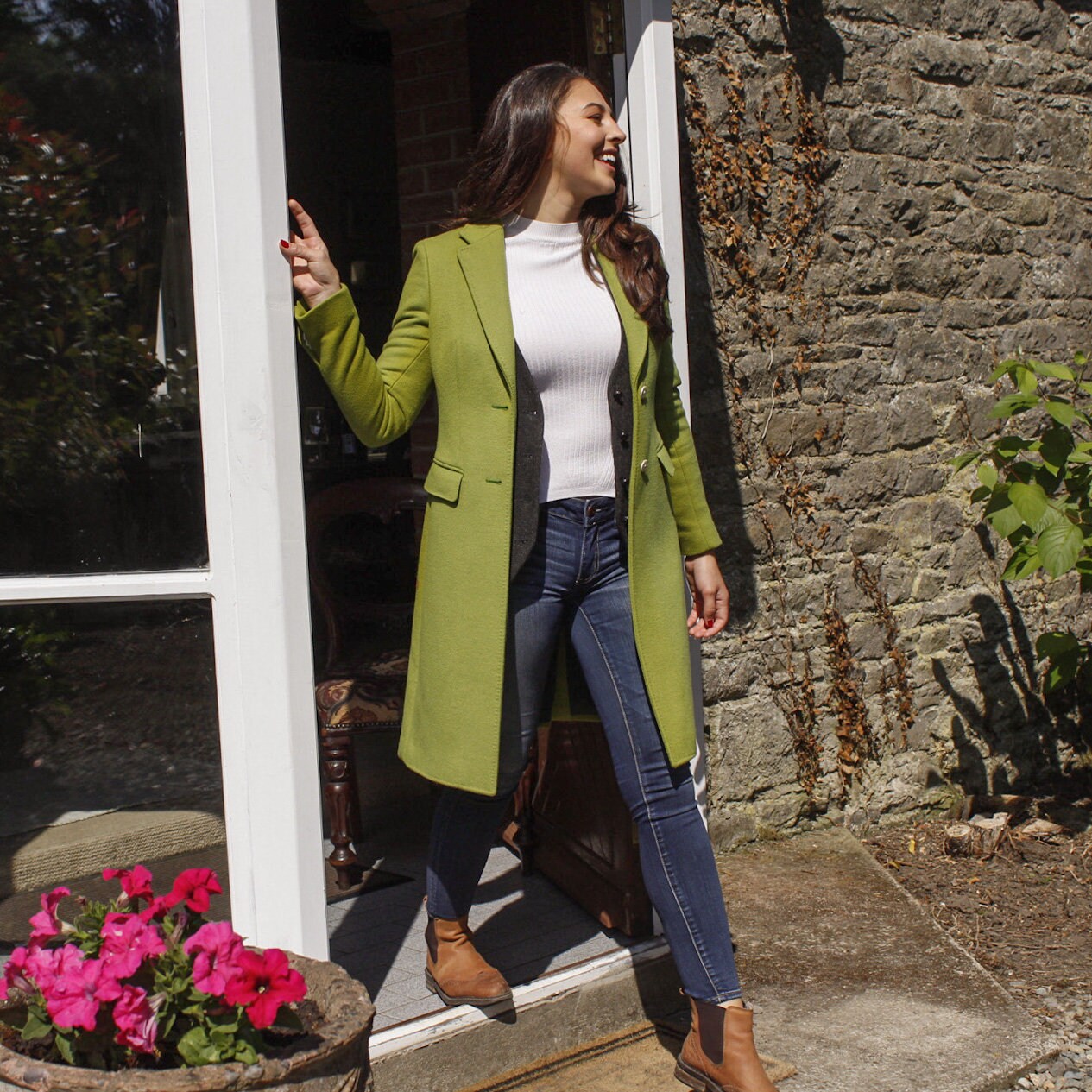 Ladies Lime Green Luxury Coat - Etsy