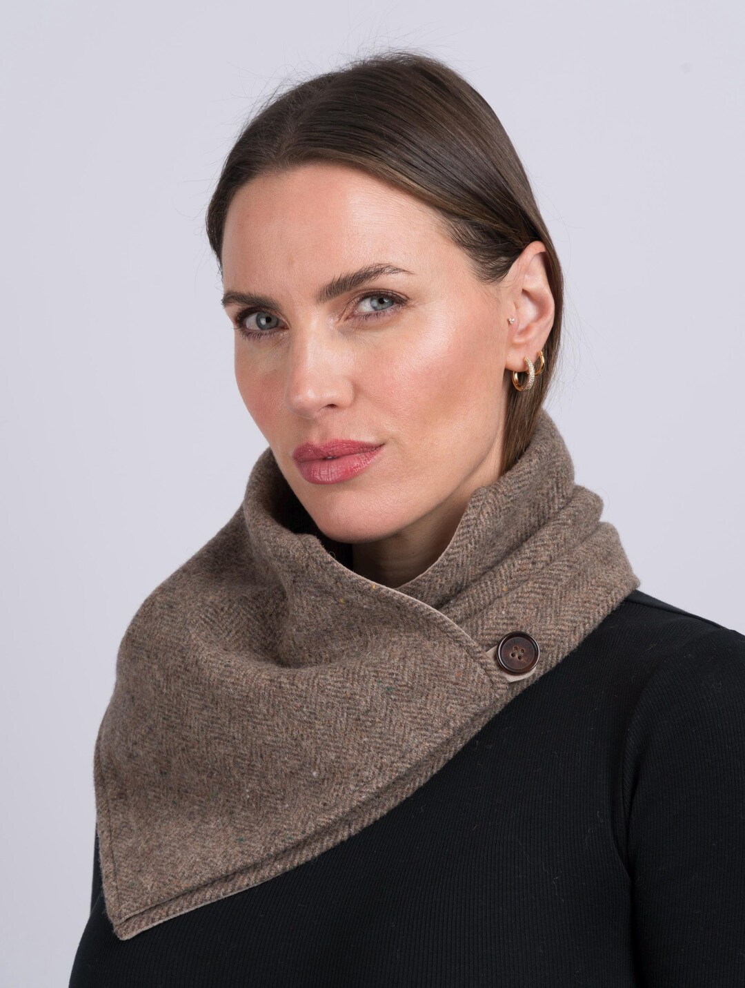 Celtic Tweed | Fawn Tweed Scarf | Tweed Snood | Handmade Wool Neck ...