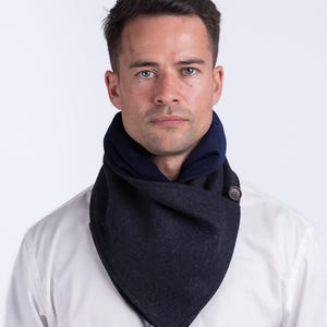 Celtic Tweed | Navy Tweed Scarf | Winter Snood | Cozy Wool Snood Scarf ...