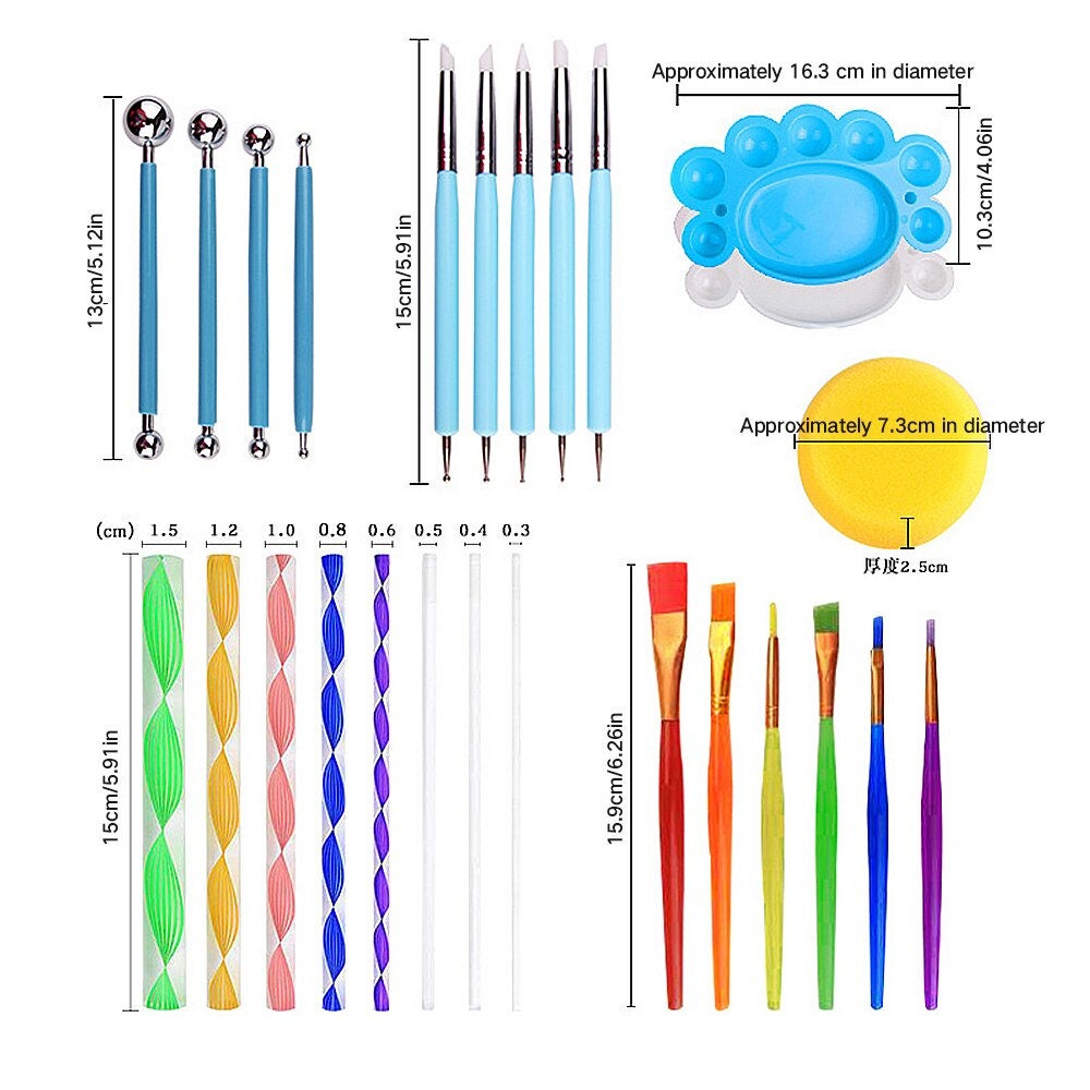 35PCS Mandala Dotting Tools Set Painting Rocks Dot Kit Rock Stone ...