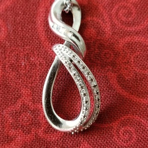 CP514 Infinity Diamond Slide With Sterling Silver Twisted Chain ...