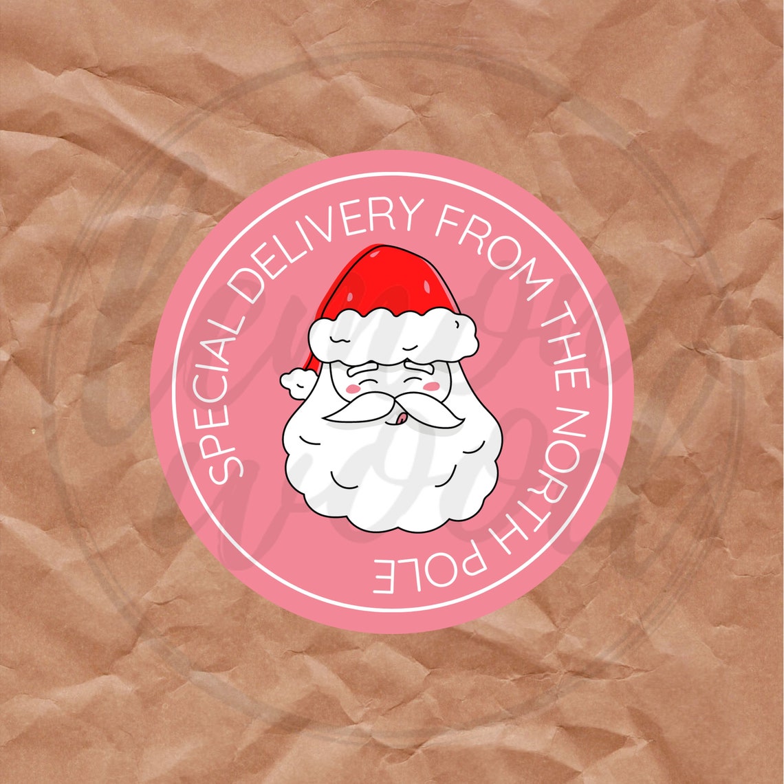 Pink Printable Digital Download Santa Stickers Colored - Etsy