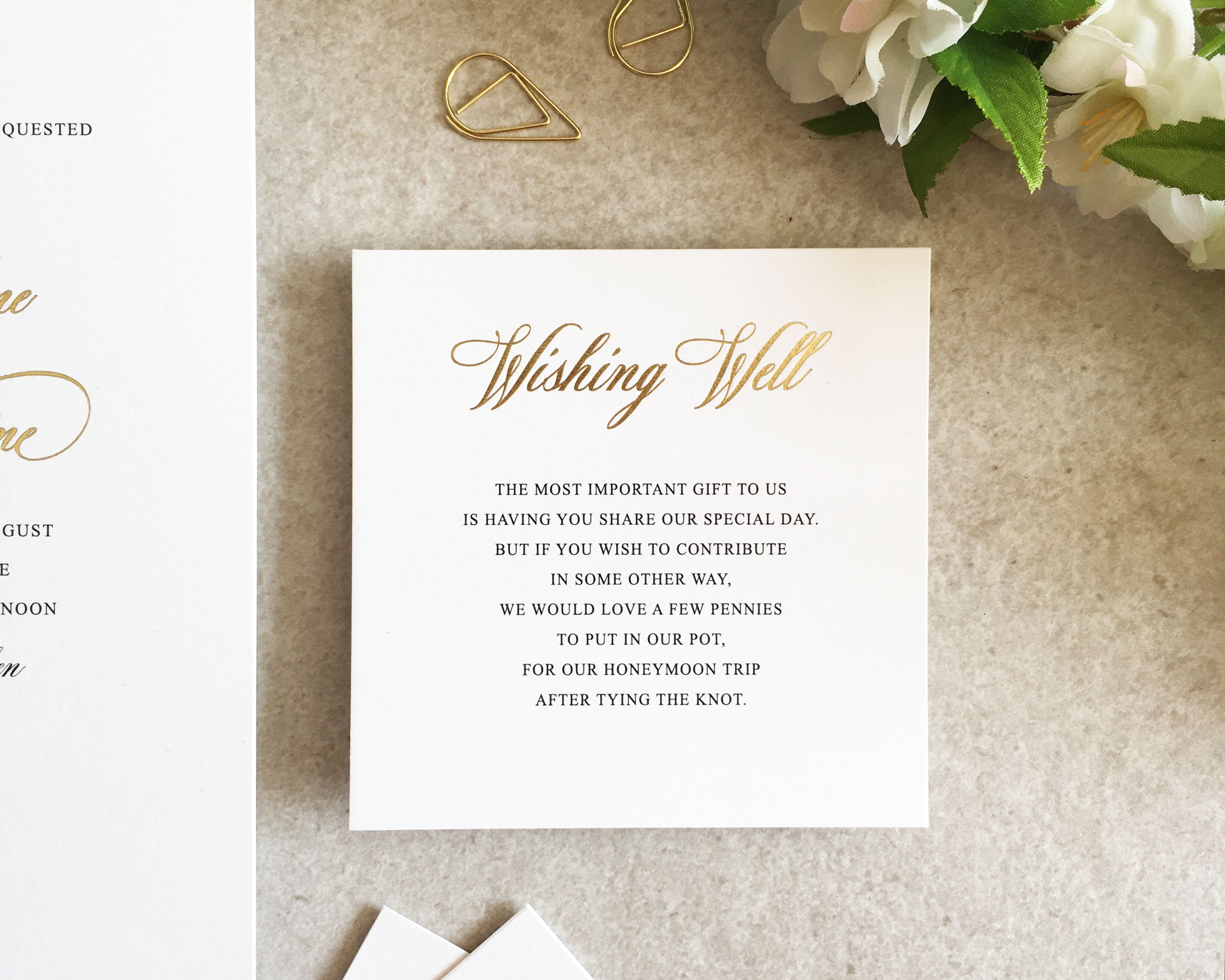 Cassandra Foil Print Concertina Wedding Invite - Folding Wedding Invite ...