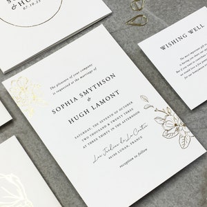 Sophia Magnolia Concertina Wedding Invitation Set - Trifold Wedding ...