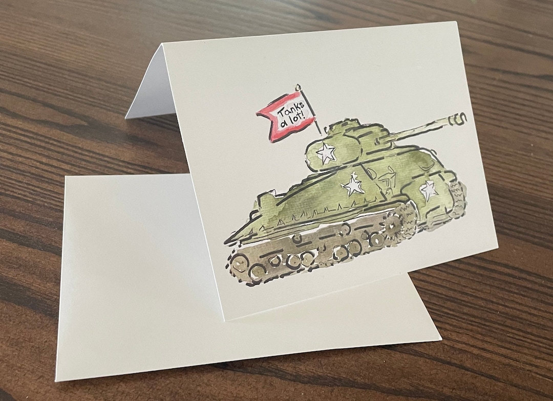Tank Thank You Cards - Etsy