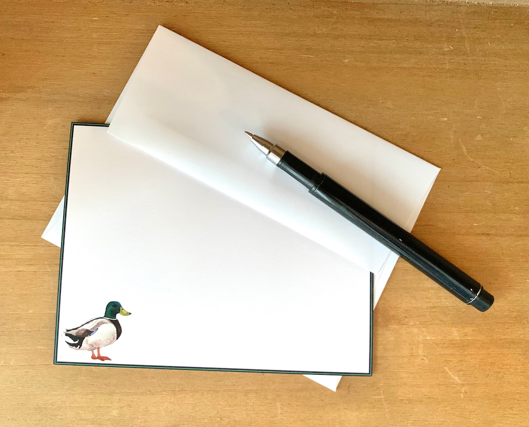 Mallard Duck Original Art Print Flat Note Cards, Boxed Set of Ten High ...