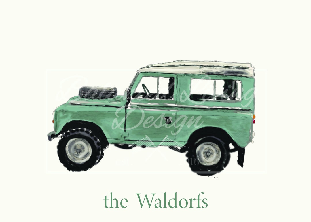 Land Rover Defender Personalized Art Print Vehicle Art - Etsy