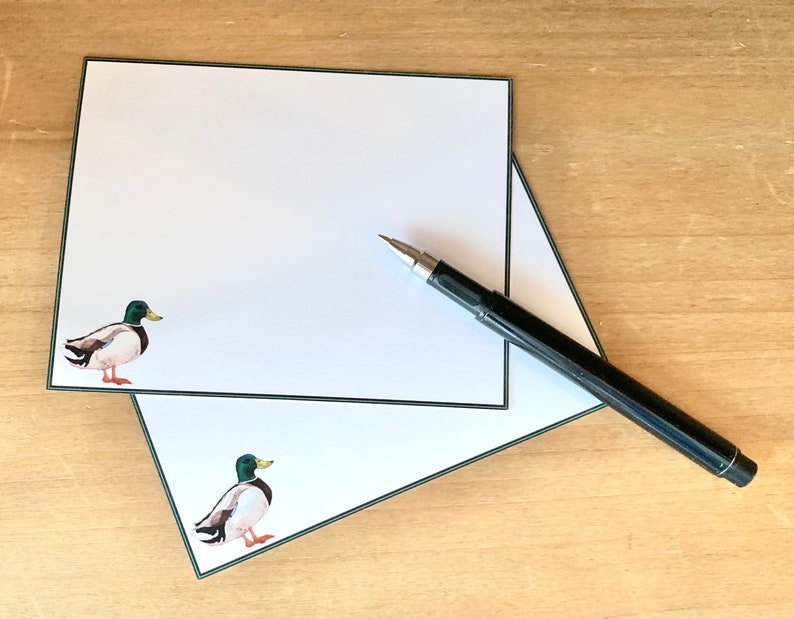 Mallard Duck Original Art Print Flat Note Cards, Boxed Set of Ten High ...