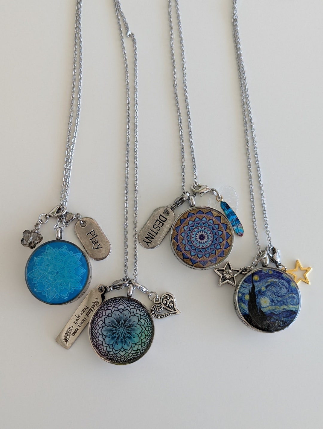 Essential Oil Diffuser Necklace - Enamel Face - Etsy