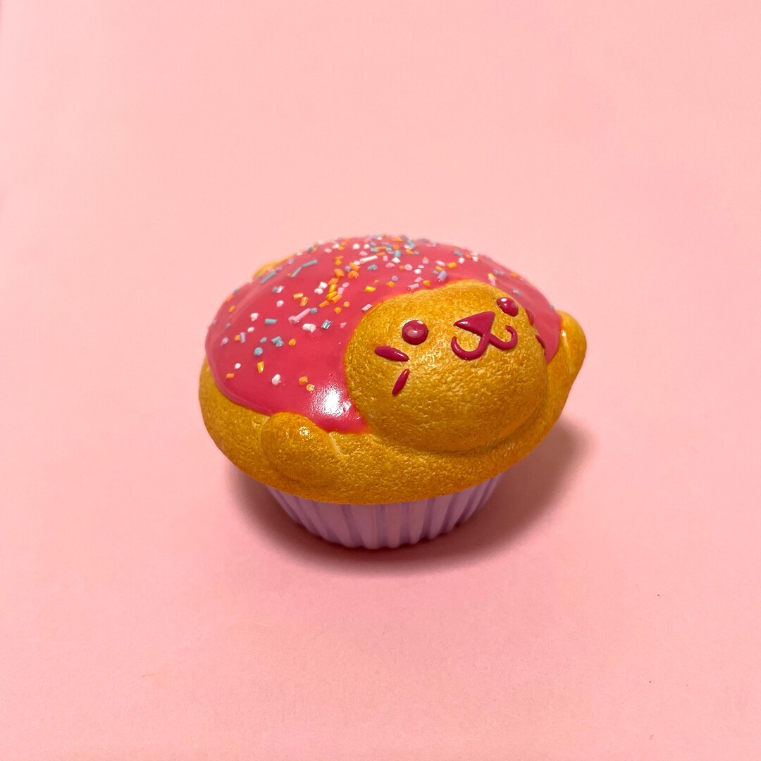 Strawberry Birthday Cupcake Seal Figurine With Rainbow Sprinkles - Etsy
