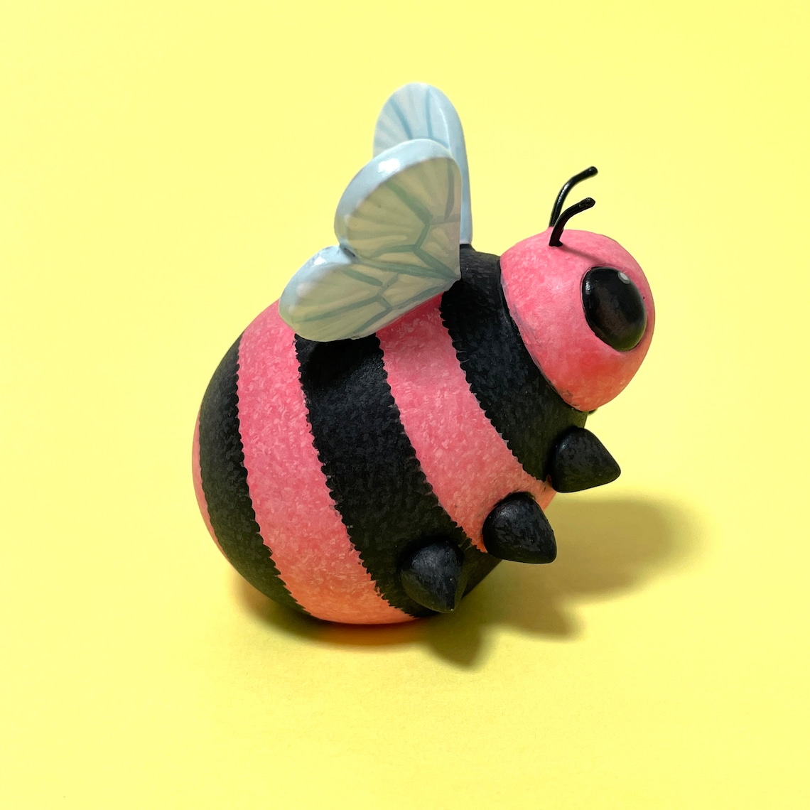 Cute Polymer Clay Bee Pink Bee Art Fluffy Pink Animal | Etsy