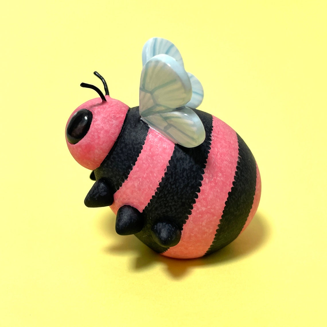 Cute Polymer Clay Bee Pink Bee Art Fluffy Pink Animal - Etsy