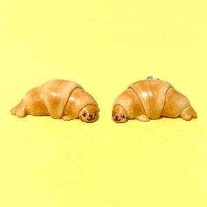 Miniature Polymer Clay Croissant Seal Sculpture / Tiny Polymer Clay ...