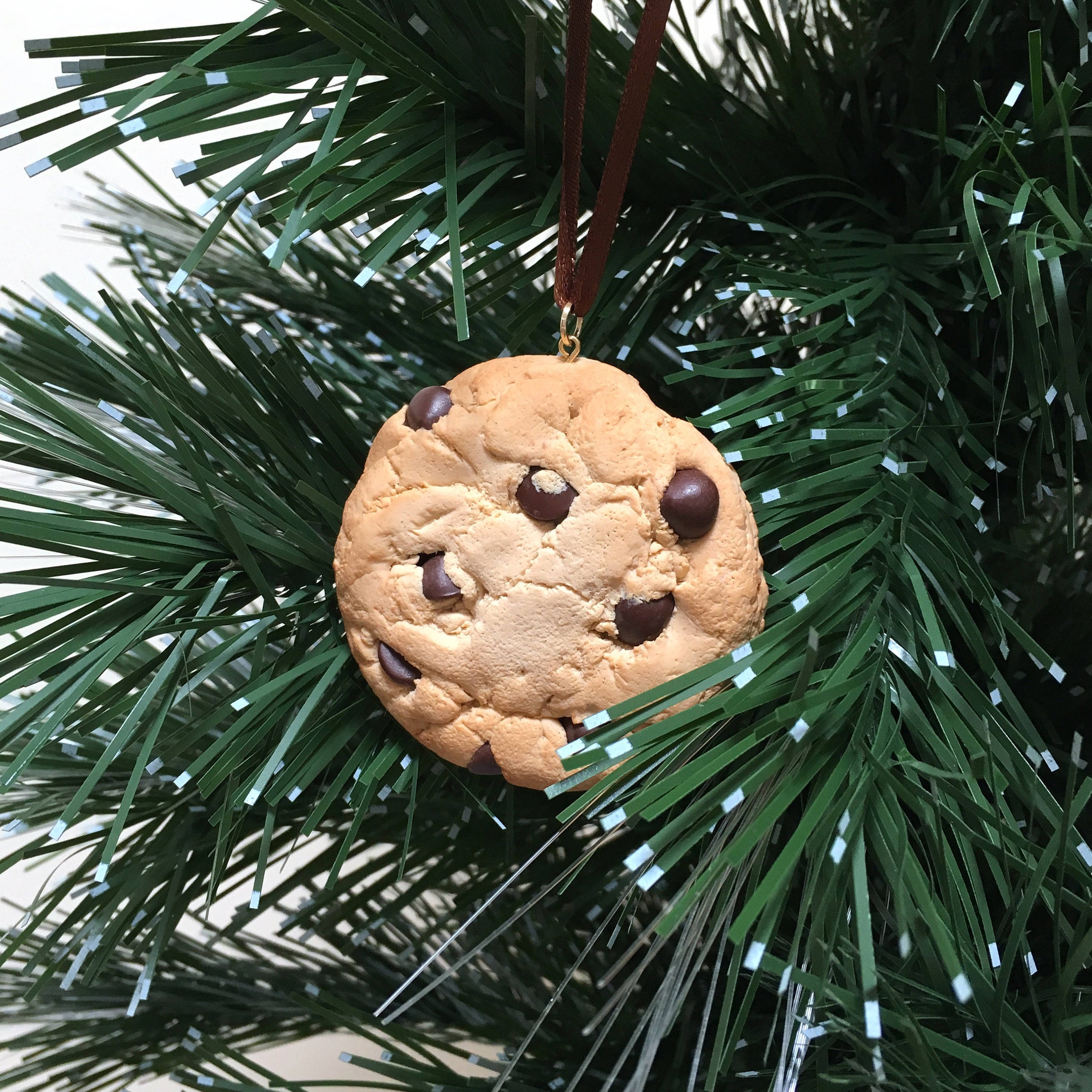 Chocolate Chip Cookie Ornament Polymer Clay Food Art - Etsy