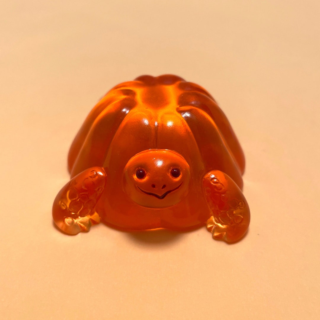 Orange Jelly Sully (sulcata Tortoise) Handmade With Resin - Etsy