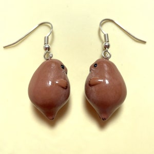 Miniature Walrus Earrings, Baby Walrus Art, Polymer Clay Walrus Charms ...