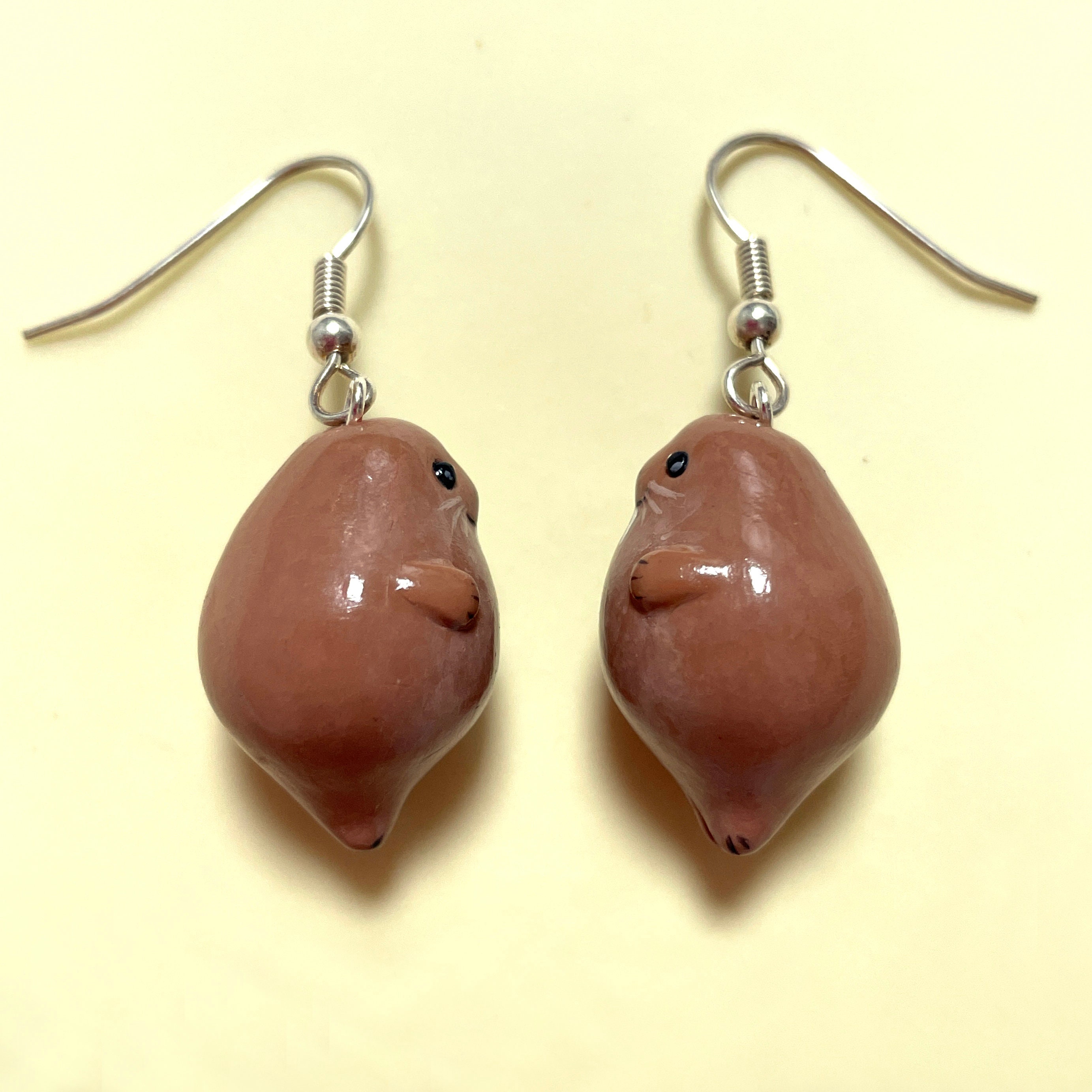 Miniature Walrus Earrings Baby Walrus Art Polymer Clay - Etsy Australia