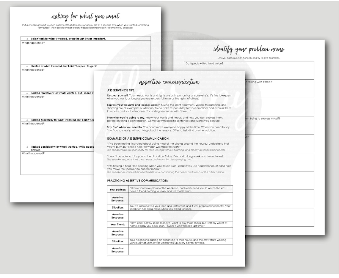 Communication Therapy Journal: Instant Printable Download, Mental ...