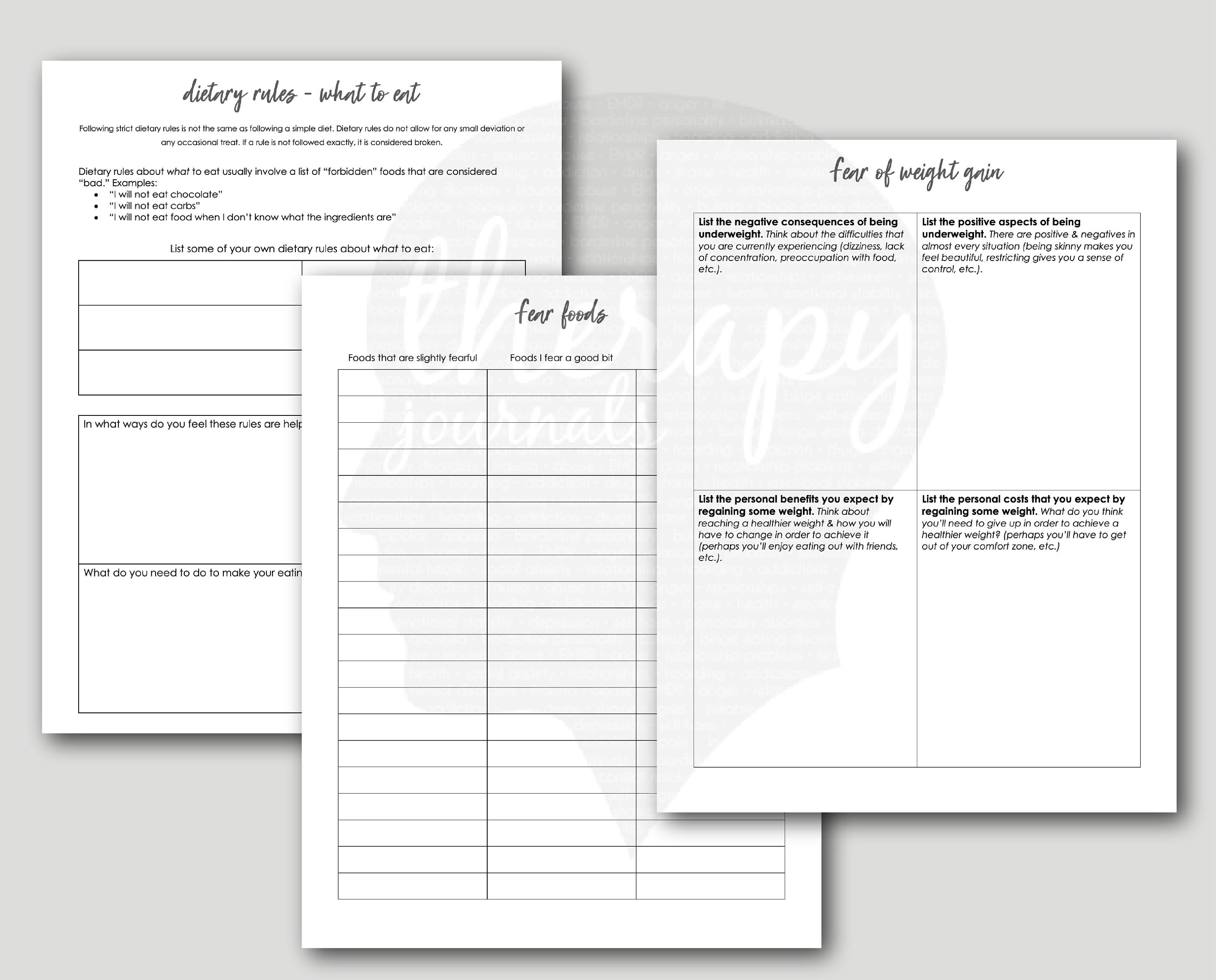 Bulimia Therapy Journal: Mental Health, Eating Disorder, Anorexia ...
