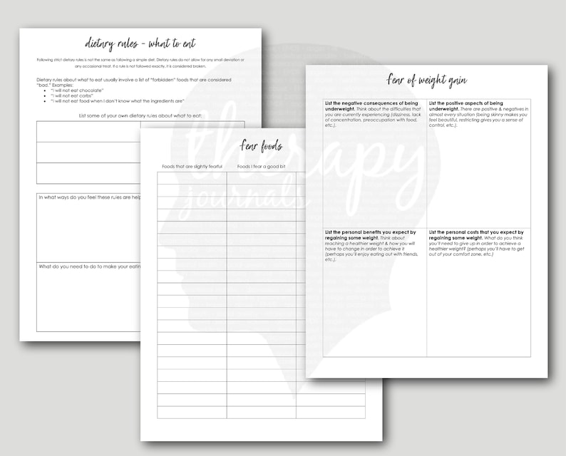 Binge Eating Disorder Therapy Journal: Mental Health, Eating Disorder ...