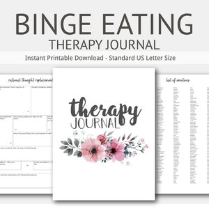 Binge Eating Disorder Therapy Journal: Mental Health, Eating Disorder ...