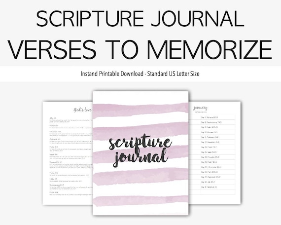Scripture Journal: Verses to Memorize Bible Verses | Etsy