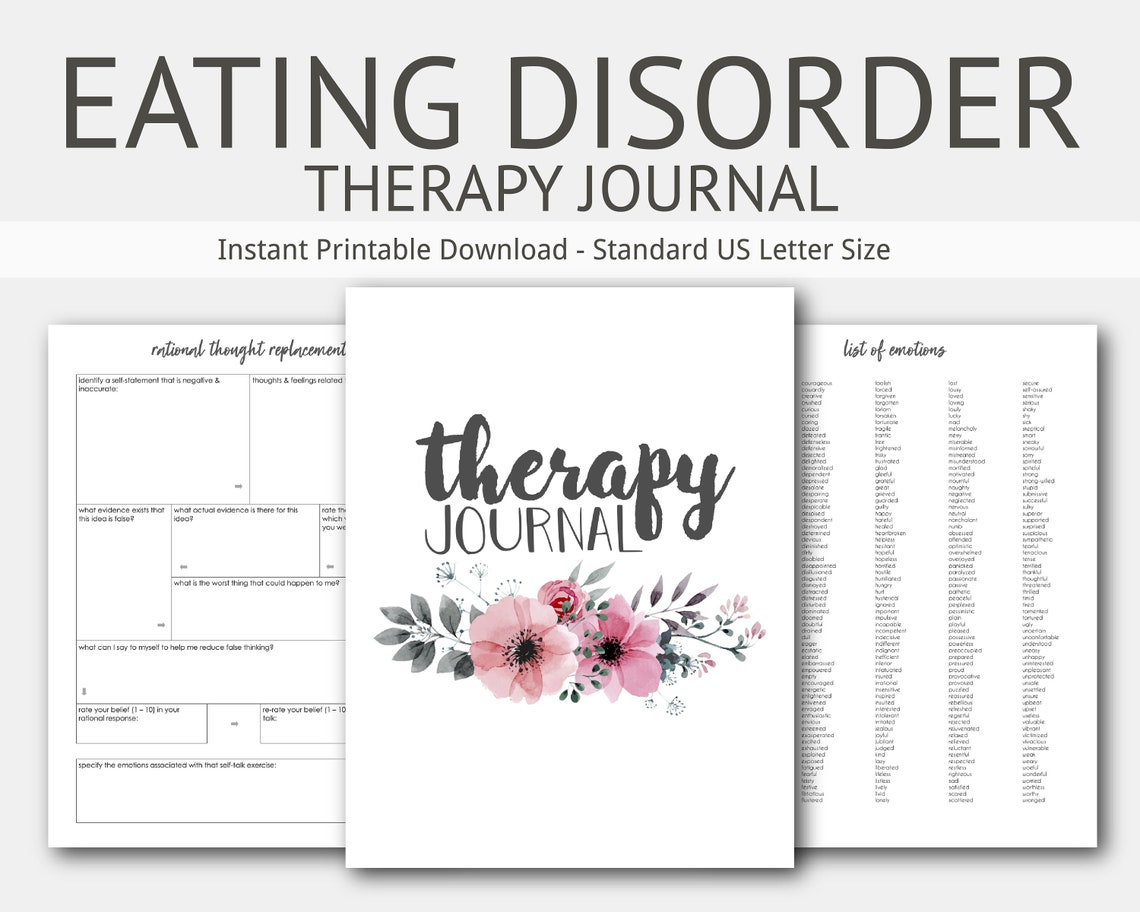 Eating Disorder Therapy Journal: Mental Health, Bulimia, Anorexia ...