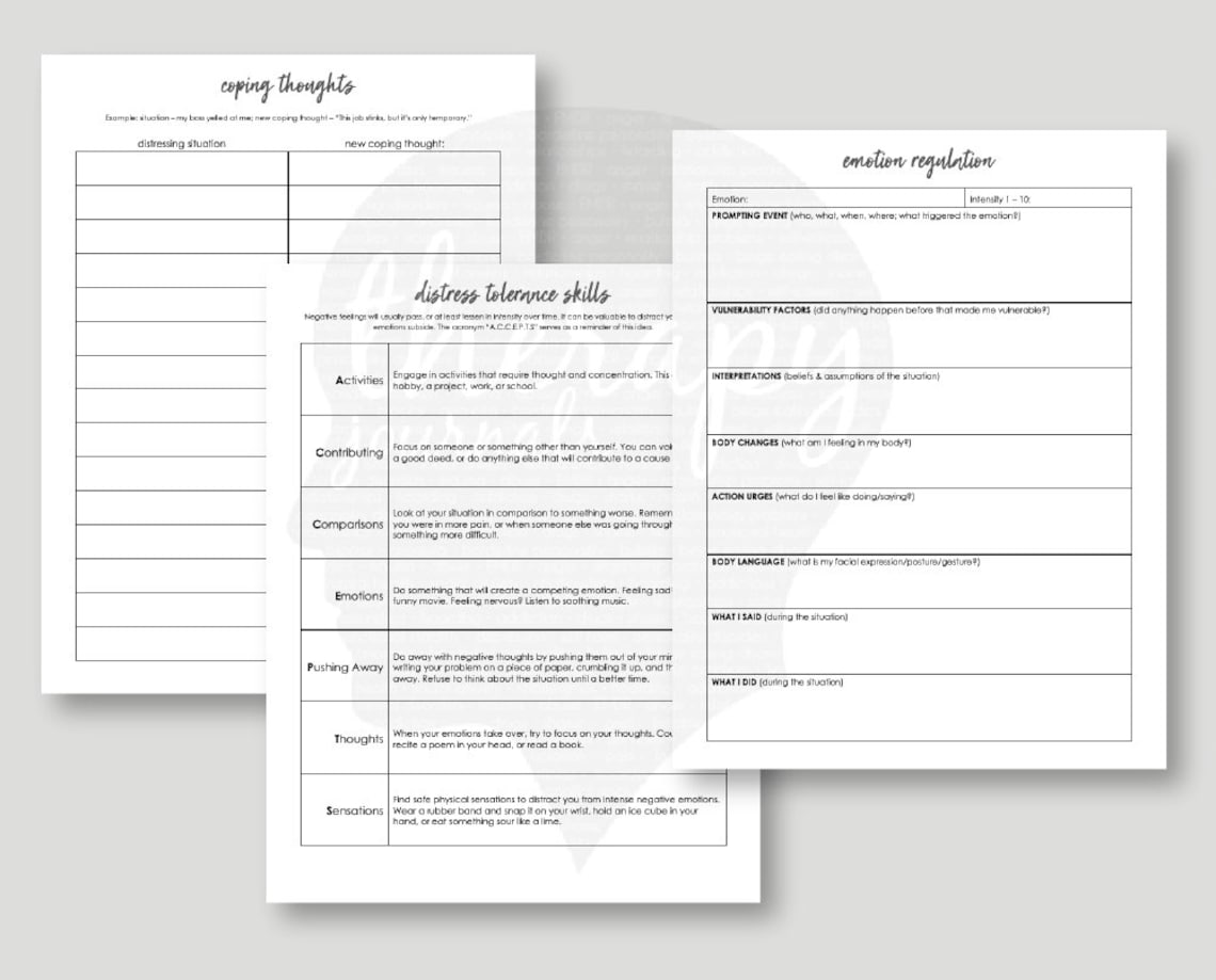 Borderline Personality Disorder Therapy Journal: Mental - Etsy