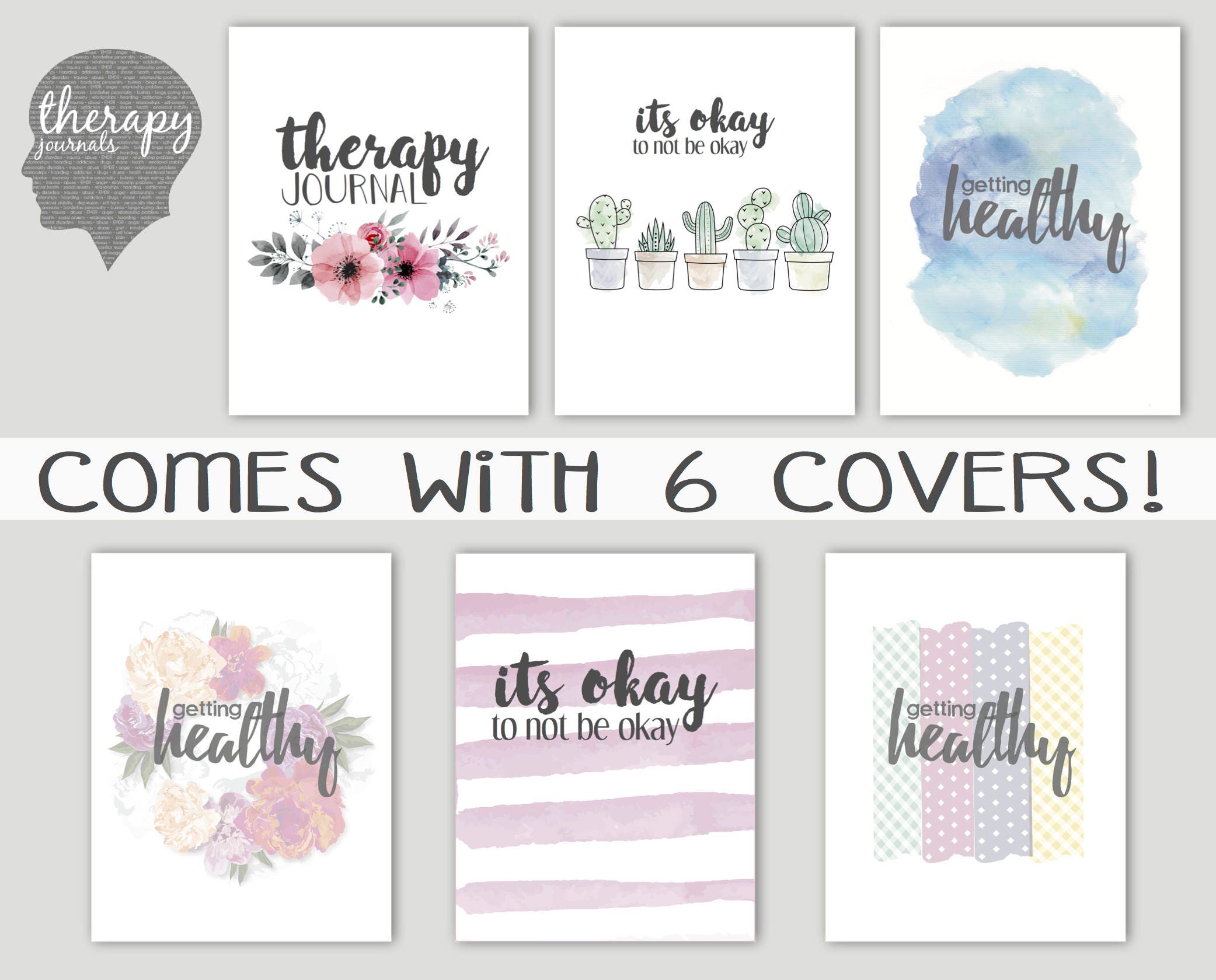 Self-harm Therapy Journal: Mental Health, Cutting, Burning, Depression ...