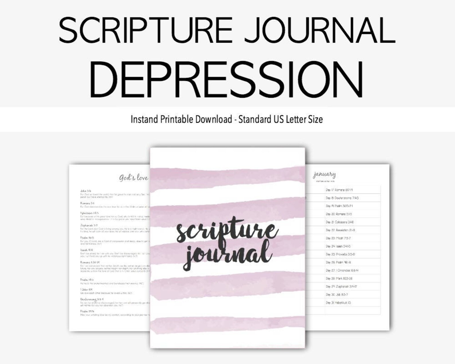 Scripture Journal: Depression Bible Verses, Christianity, Therapy ...