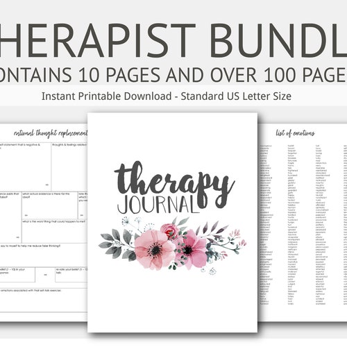Therapist Bundle: Therapy Journals for Mental Health - Etsy