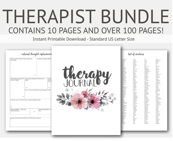 Therapist Bundle: Therapy Journals for Mental Health - Etsy