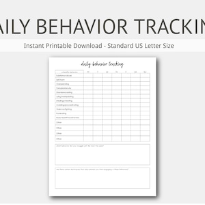 Daily Behavior Tracking: Mental Health, Depression, Anxiety, Therapy ...