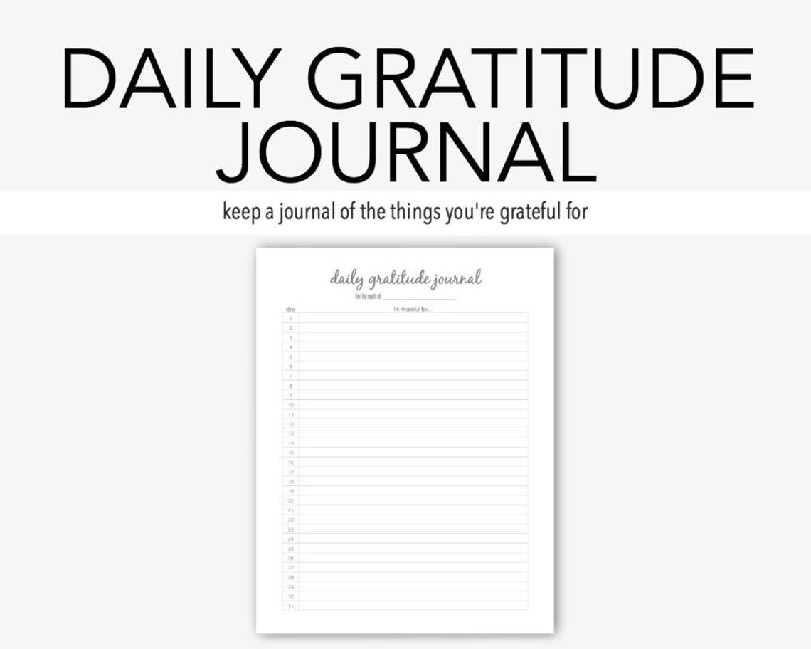 Daily Gratitude: Mental Health Journal Depression Anxiety - Etsy