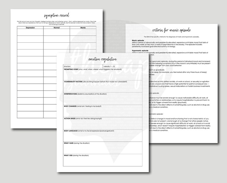 Bipolar Disorder Therapy Journal: Mental Health Depression - Etsy Bipolar Disorder Therapy Journal: Mental Health Depression - Etsy