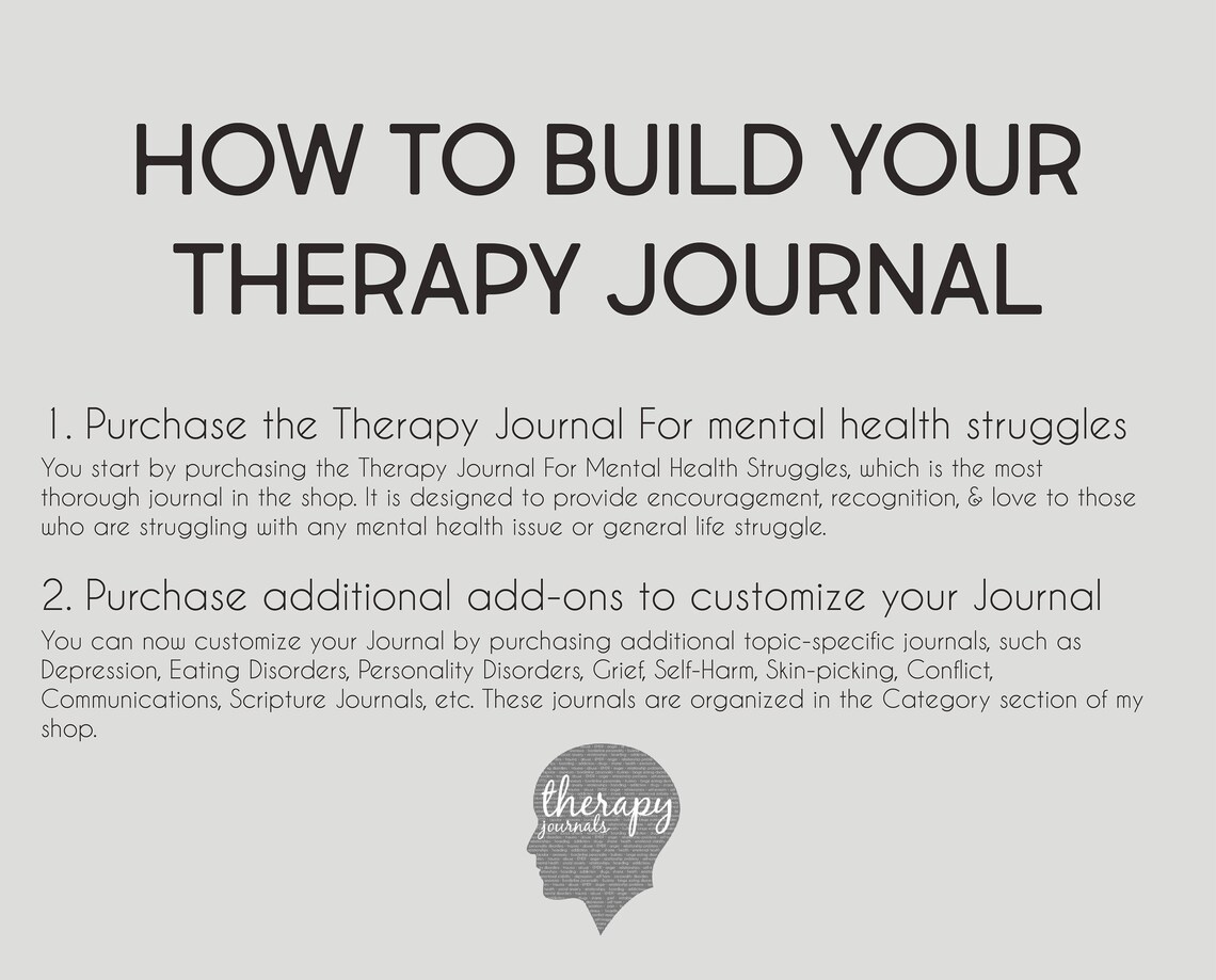 Therapy Journal for Mental Health Struggles: Depression - Etsy