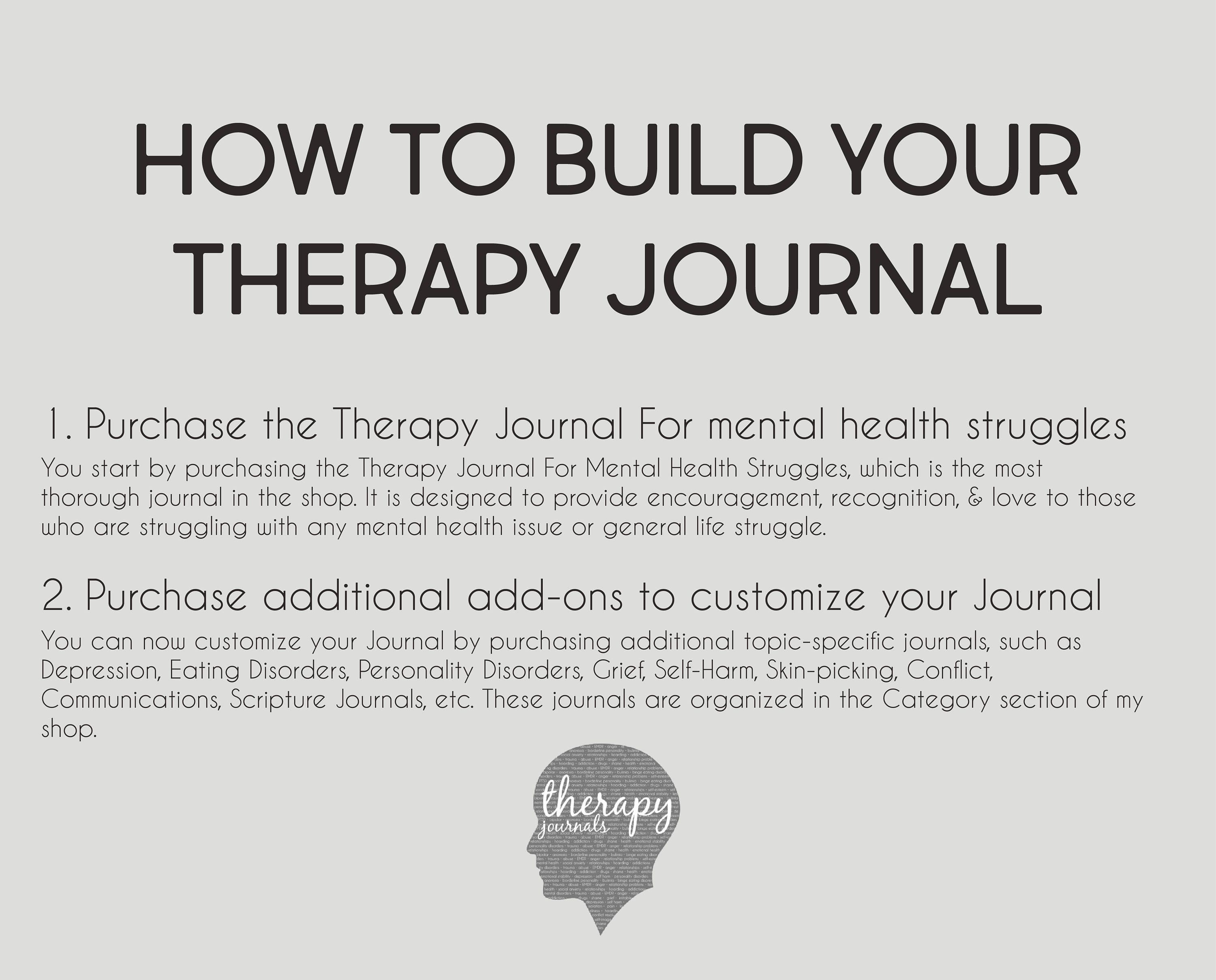 Therapy Journal for Mental Health Struggles: Depression, Anxiety ...